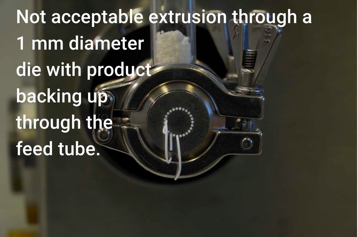 Possible issues with extrusion of small samples - how to resolve them